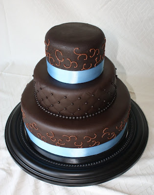 Cakes By Jessicca: Dark Chocolate Fondant Wedding Cake