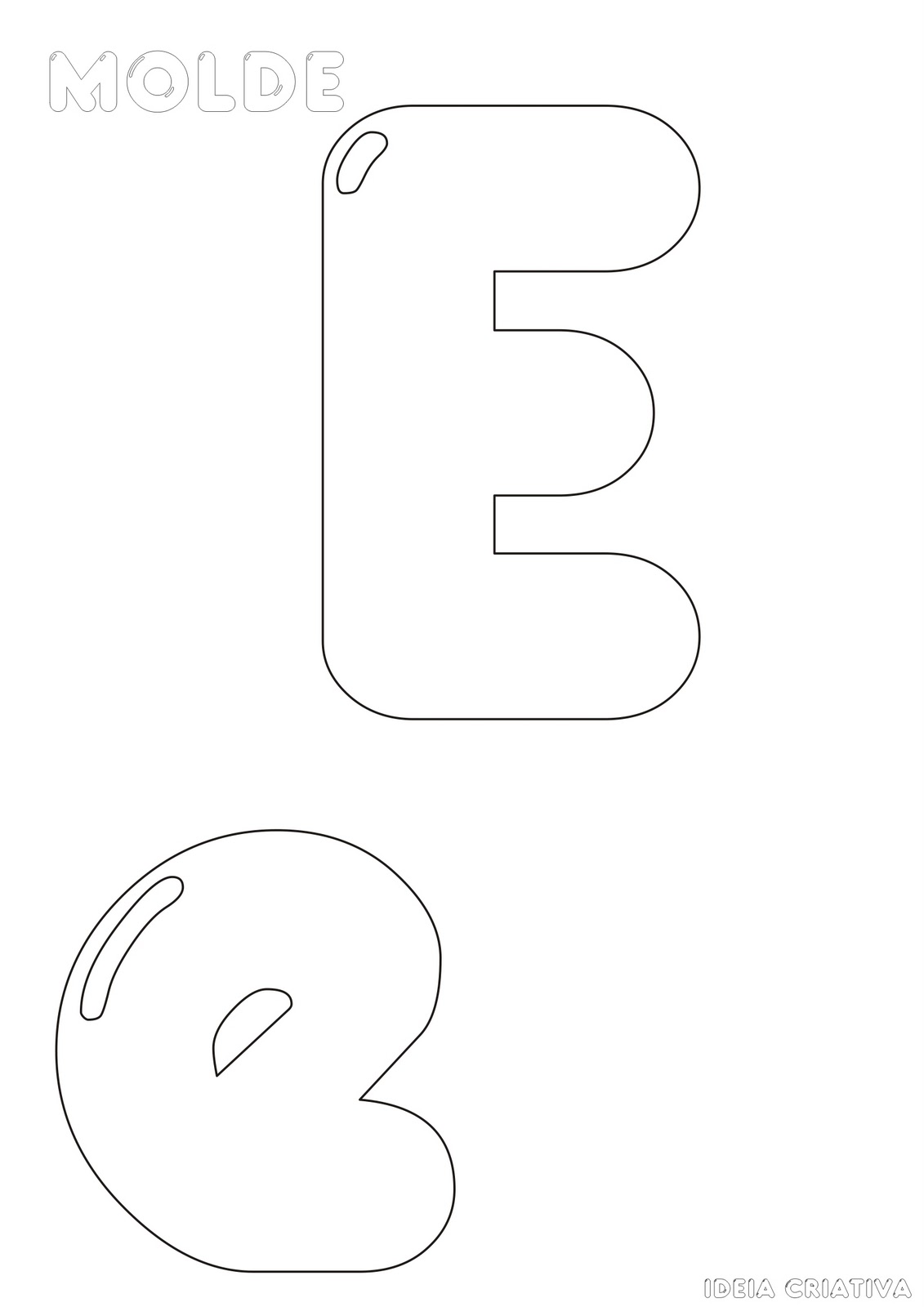 Letras Redondas Moldes Para Imprimir Abecedario Grandes Plantillas ...