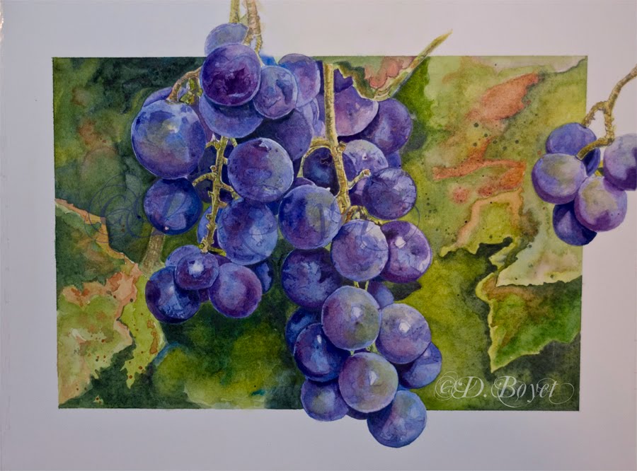 Wildside Art...for really wild art: Grape Watercolor Painting Completed ...