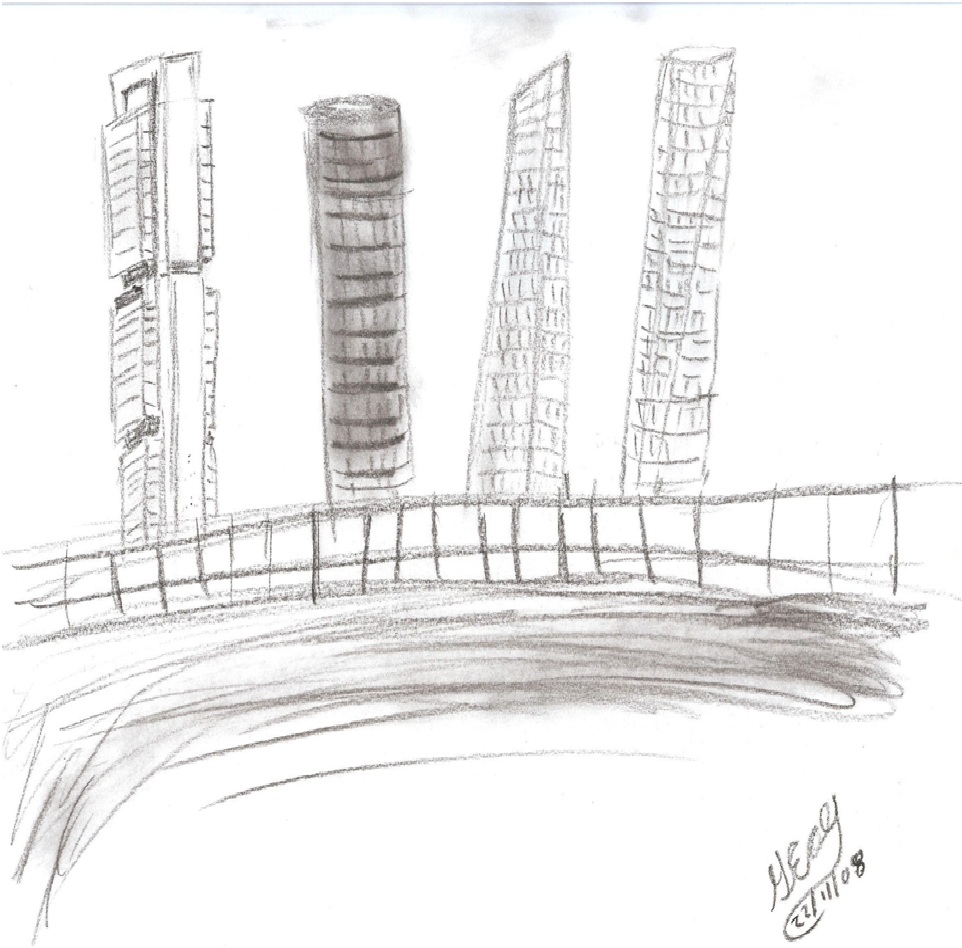 El Ojo del Ave del Acantilado: 4 TORRES DE MADRID
