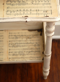 Sheet Music Side Table - Miss Mustard Seed