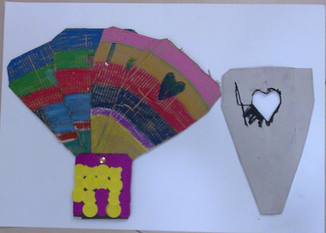 visual art instructor: Hand Made Cardboard Fan