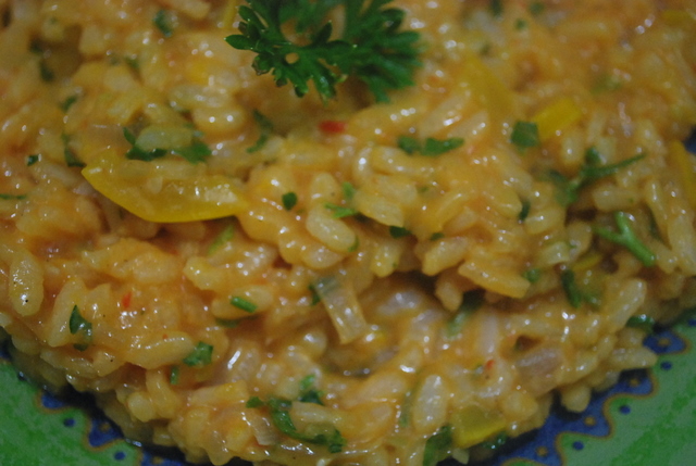 Live to eat!!!: Yellow & Red Pepper Risotto