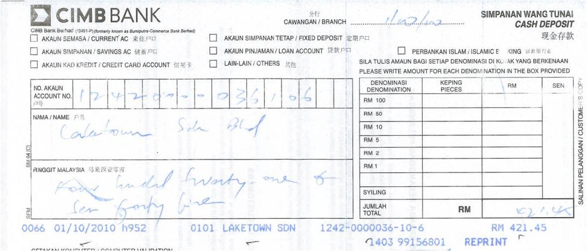 Between My Babies and Work: CIMB duplicate bank-in slip for Domain ...