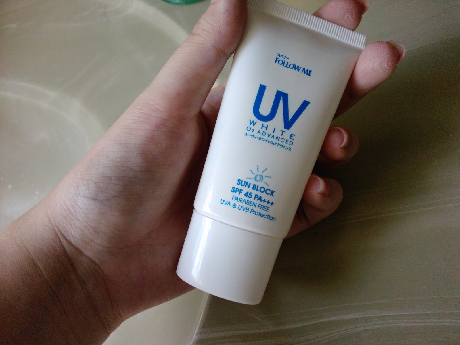 immorivine: Follow Me UV white O2 advanced sun block review