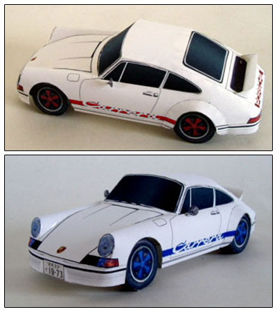 Porsche 911 Carrera Car Paper Model : Pepakura Corner