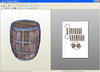 Paper Model Br: Barril papercraft