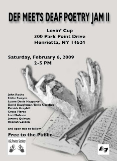 Eddie Swayze - WildPoet: Def Meets Deaf Poetry Jam ll Flier