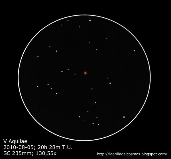 La orilla del Cosmos: V Aquilae - Y otras estrellas de Carbono