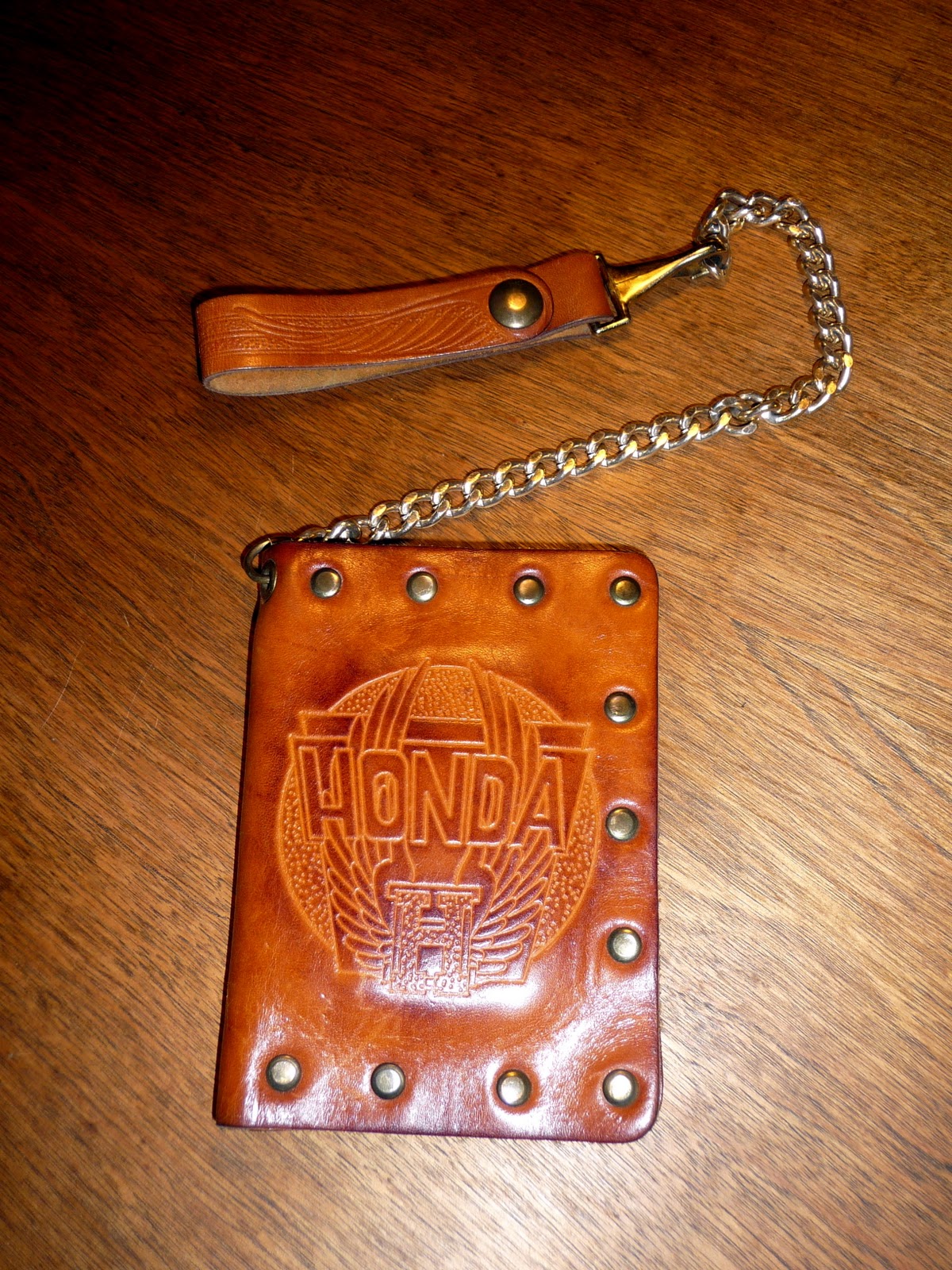 Riot? Why not.: HONDA engraved biker wallet w/ GOLD chain and rivets ...