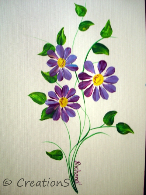 CreationS - The Essene of Arts: New Lession - One Stroke Painting