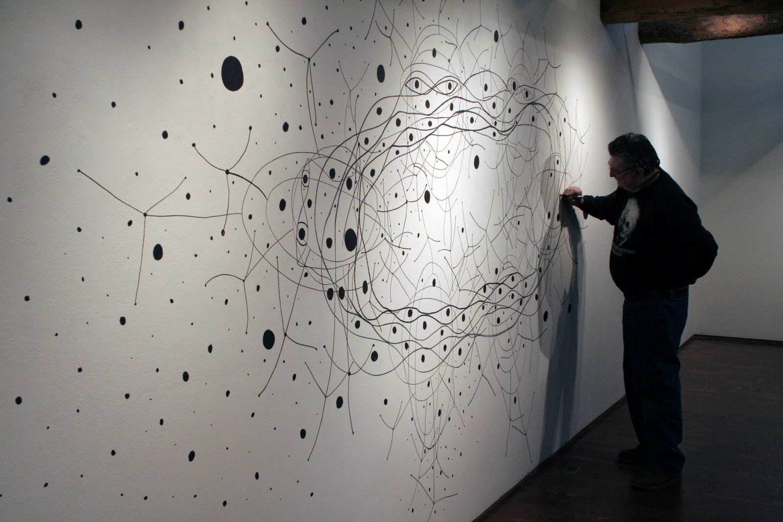 Thoughts from James Surls: Drawing on the wall for an upcoming exhibit ...