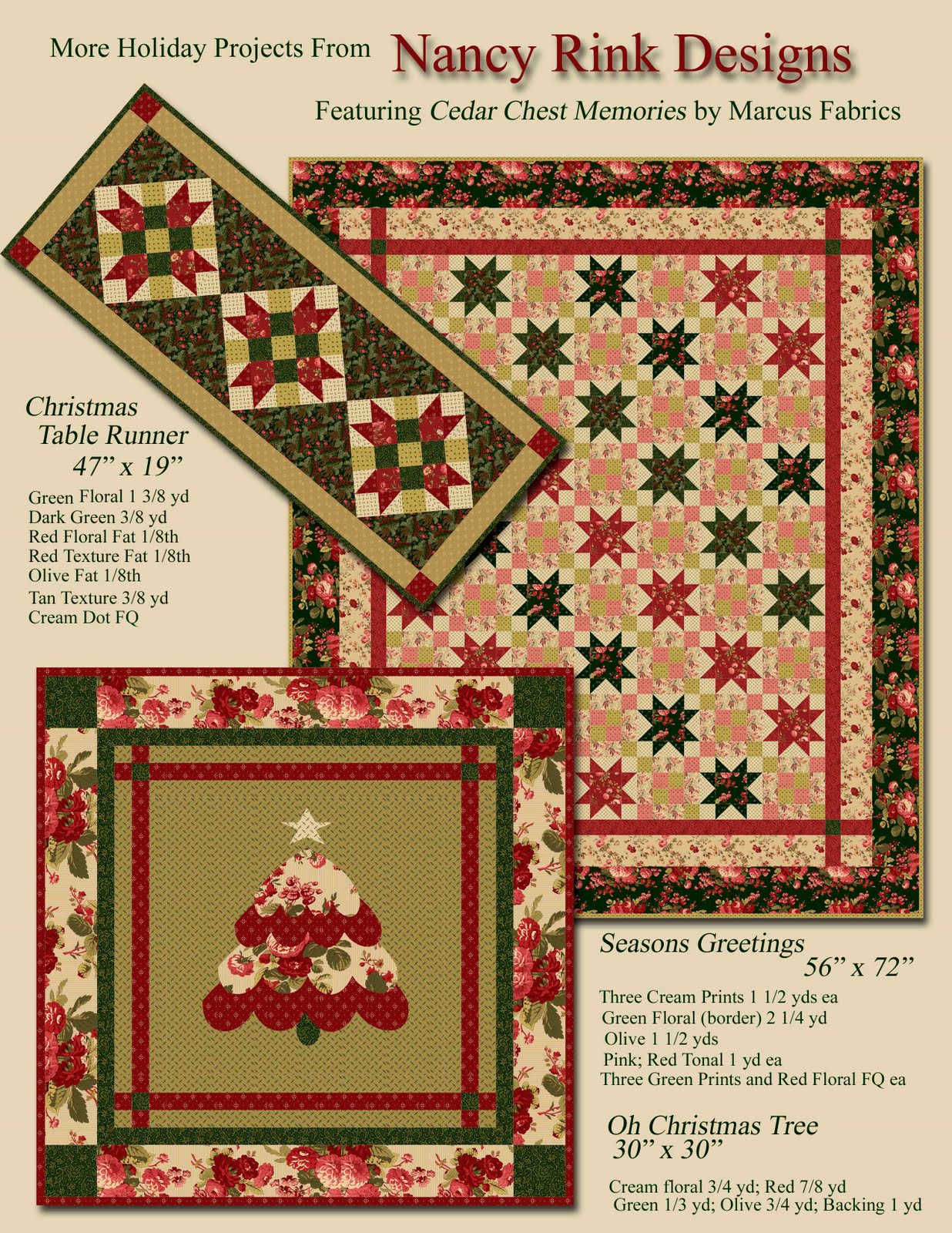 Nancy Rink Designs: New Patterns Introduced at Fall Quilt Market