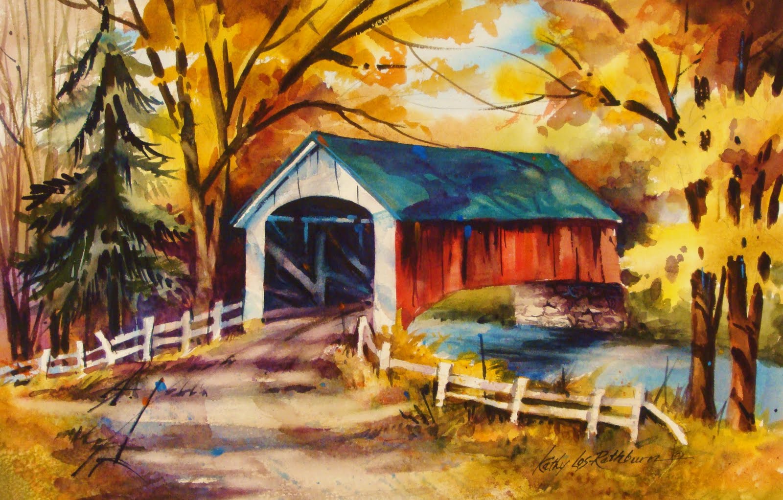 Painting: | Painting, Painting class, Covered bridges