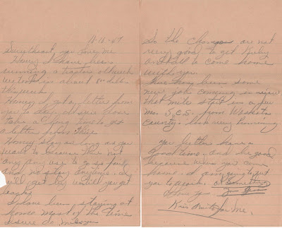 Nena and Ben: Letter to Nena from Ben (1947)