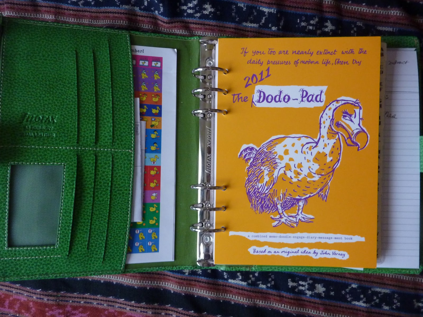 Philofaxy: 2011 Dodo Pad diary A5 Filofax insert