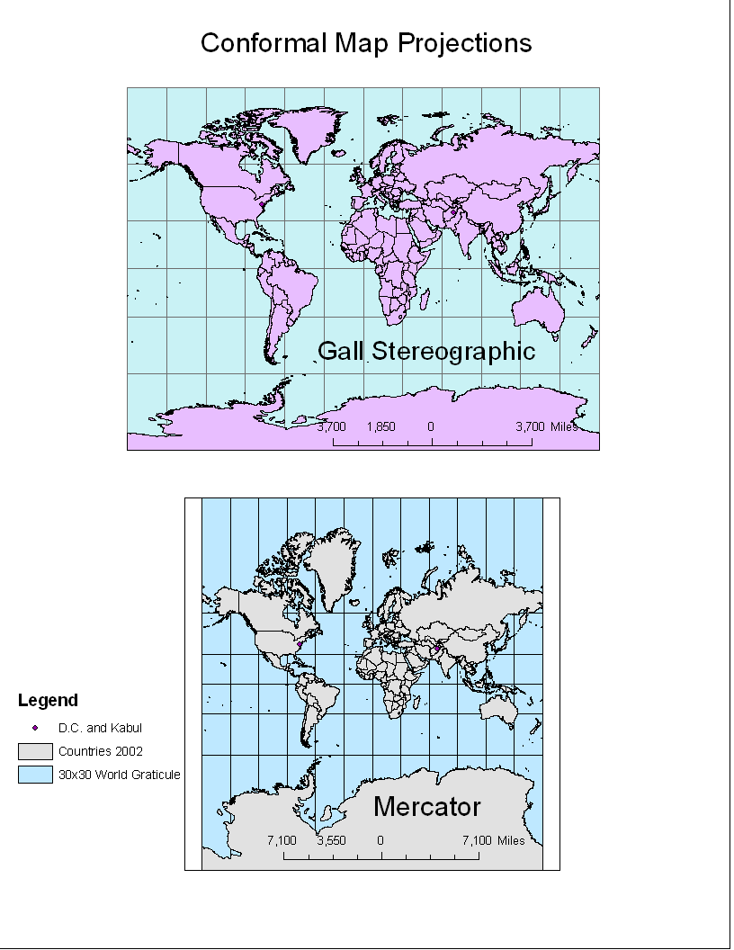 Introduction to GIS: Lab 3: Exploring Map Projections