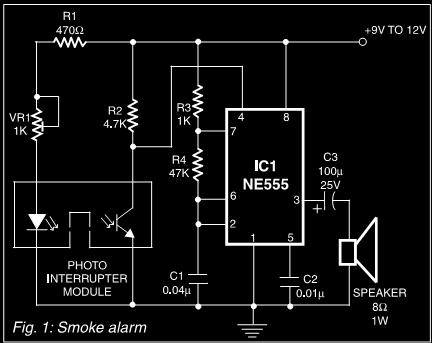 Project station: Smoke Alarm Using 555