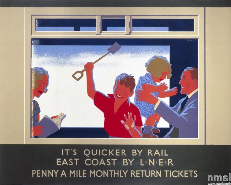 Modern Printmakers: Tom Purvis ( British, 1888 - 1959) It's quicker by rail