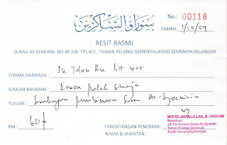 As-Syakirin: Lagi resit rasmi