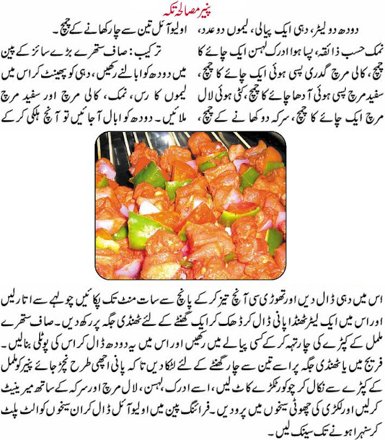 Cheese Spices and Tikka - Urdu Recipe - Urdu News, Tips, Articles ...