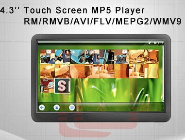 MP5SHOP: 8GB 4.3 inch Touch Screen MP5 Player+FM radio+Speaker