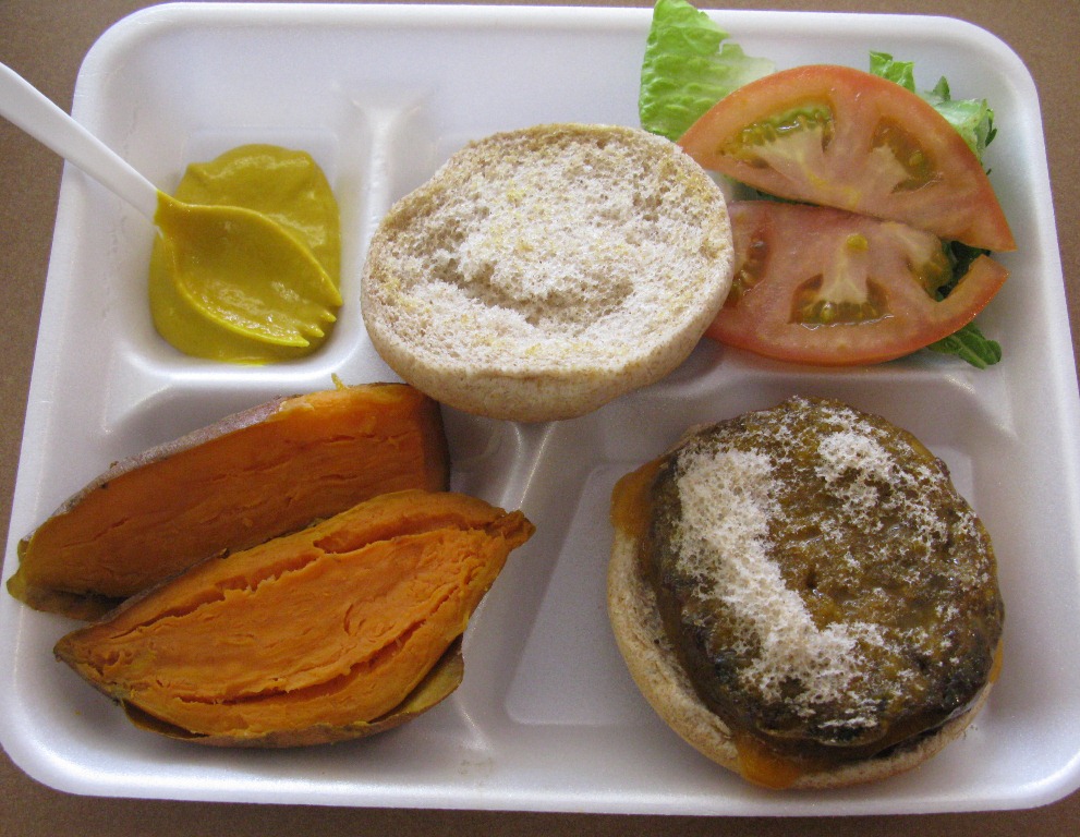 Better D.C. School Food: What's for Lunch: Cheeseburger and Sweet Potato