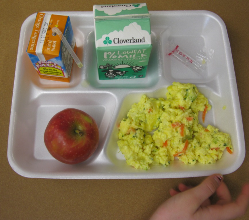 Better D.C. School Food: What's for Breakfast: Scrambled Eggs with Veggies