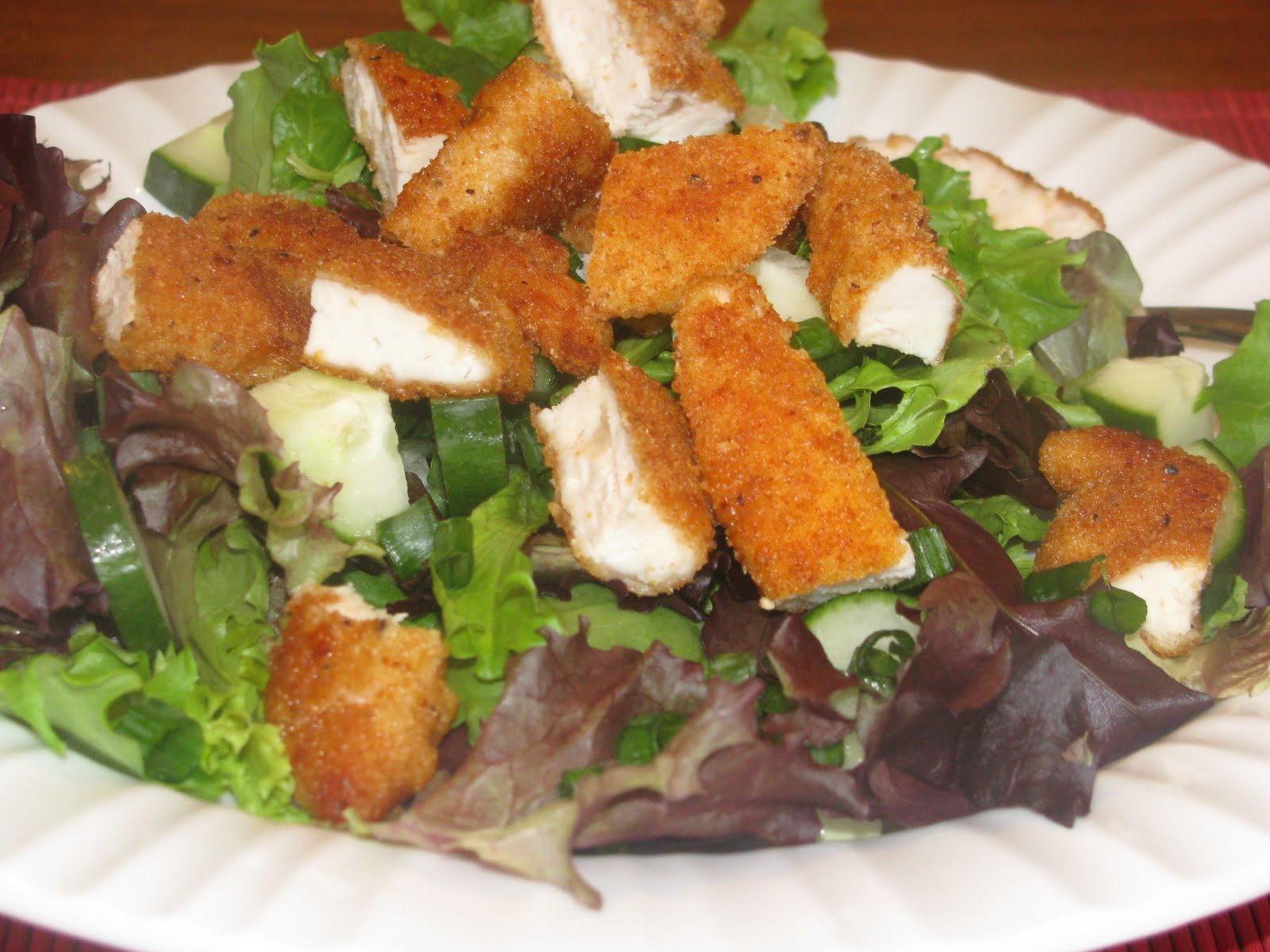Shamrocks and Shenanigans: Homemade Chicken Fingers Salad