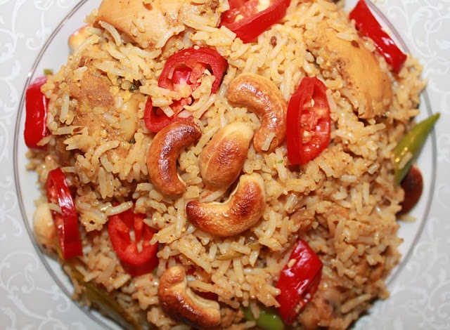Malay Chicken Biryani with Roasted Cashew Nuts