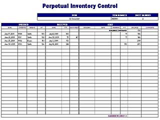 Office Template: Inventory Control
