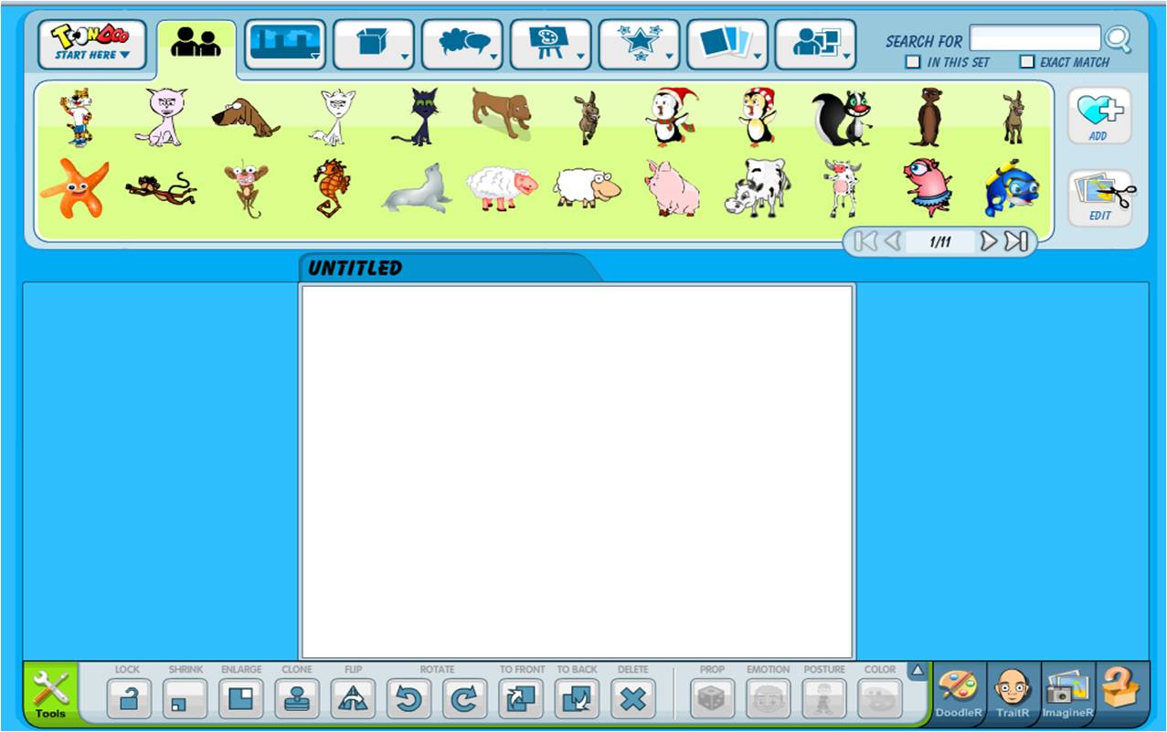 To Infinity and Beyond...: ToonDoo - Creating Cartoons