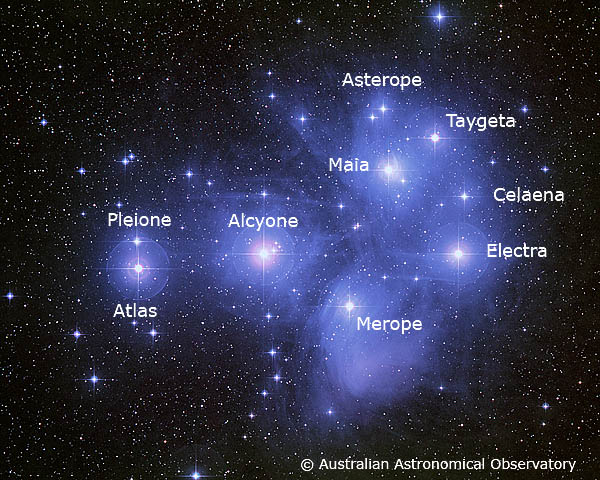 Pirulo Cósmico: Hijas de un titán: las Pléyades (M45)