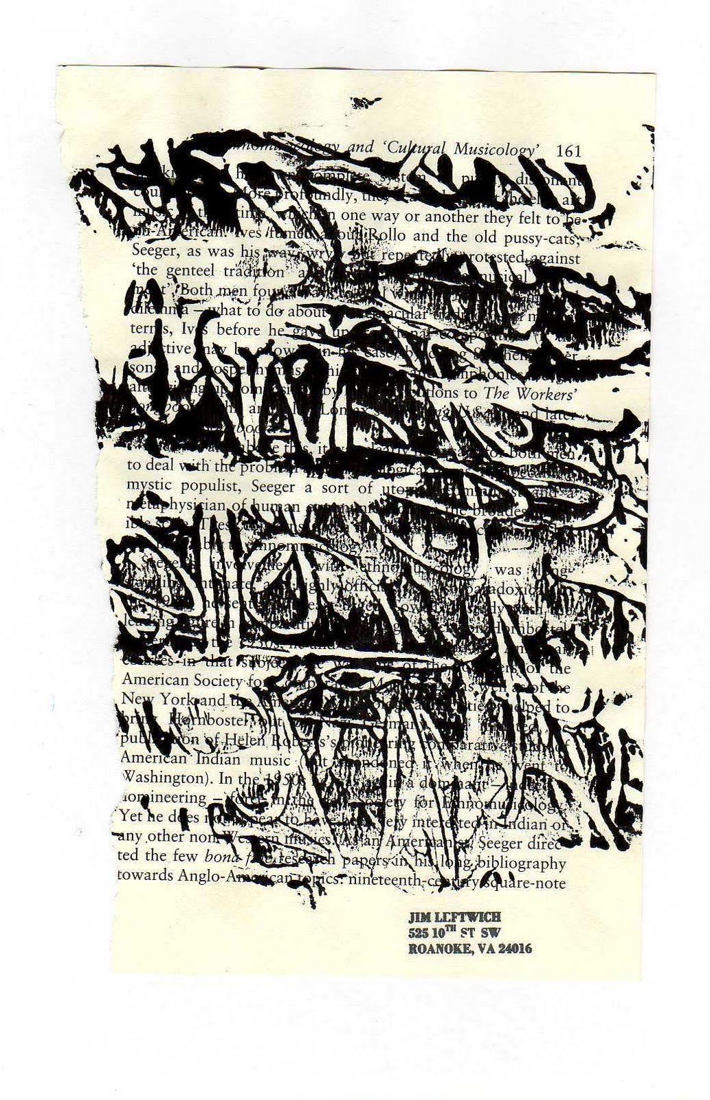 Visual Poetry Mailart Exhibit at Skylab!: Visual Poetry from Jim Leftwich