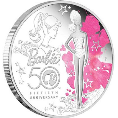 50th Anniversary of Barbie™ 1oz Silver Proof Coin | Lunaticg Coin