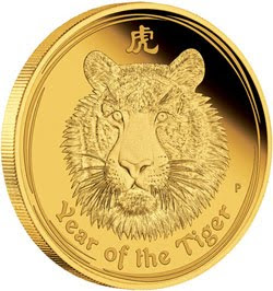 Tiger Zodiac gold coin by Perth Mint | Lunaticg Coin