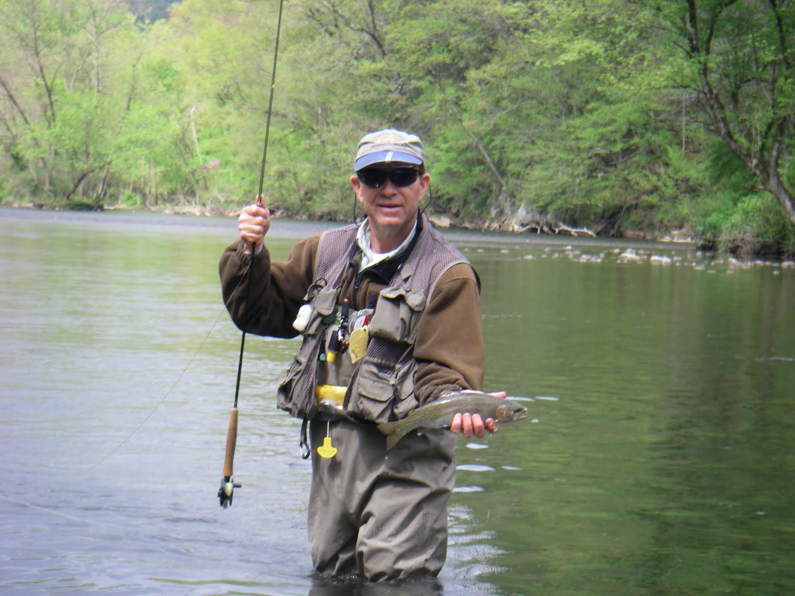 Brown Trout Fly Fishing: Caddis Riffle on the Watauga River