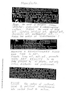 working with text: FLUXUS manifesto