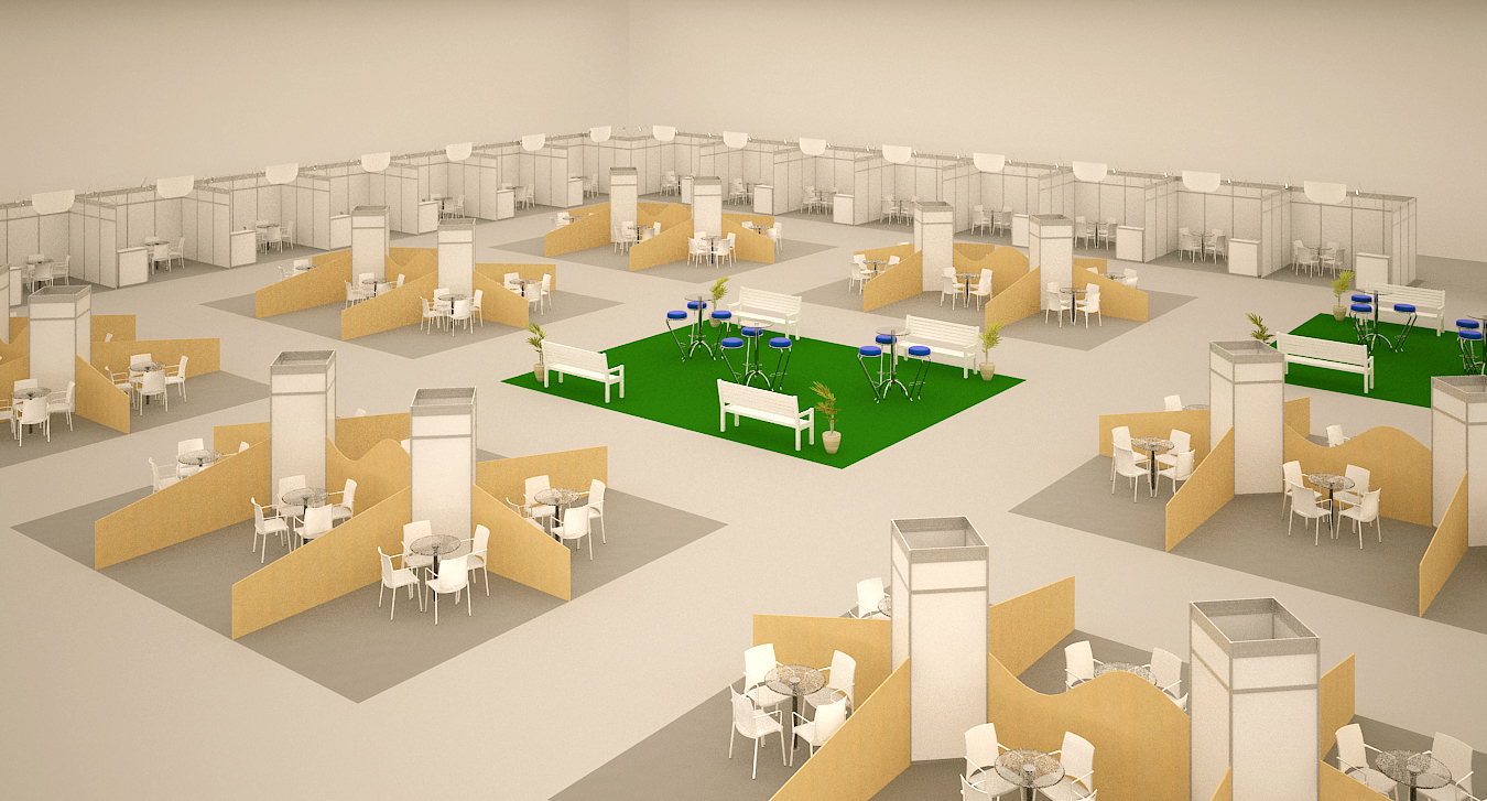 Thiago Sartori - Projetos 3D e AutoCAD: Projeto 3D - Perspectiva de Feira