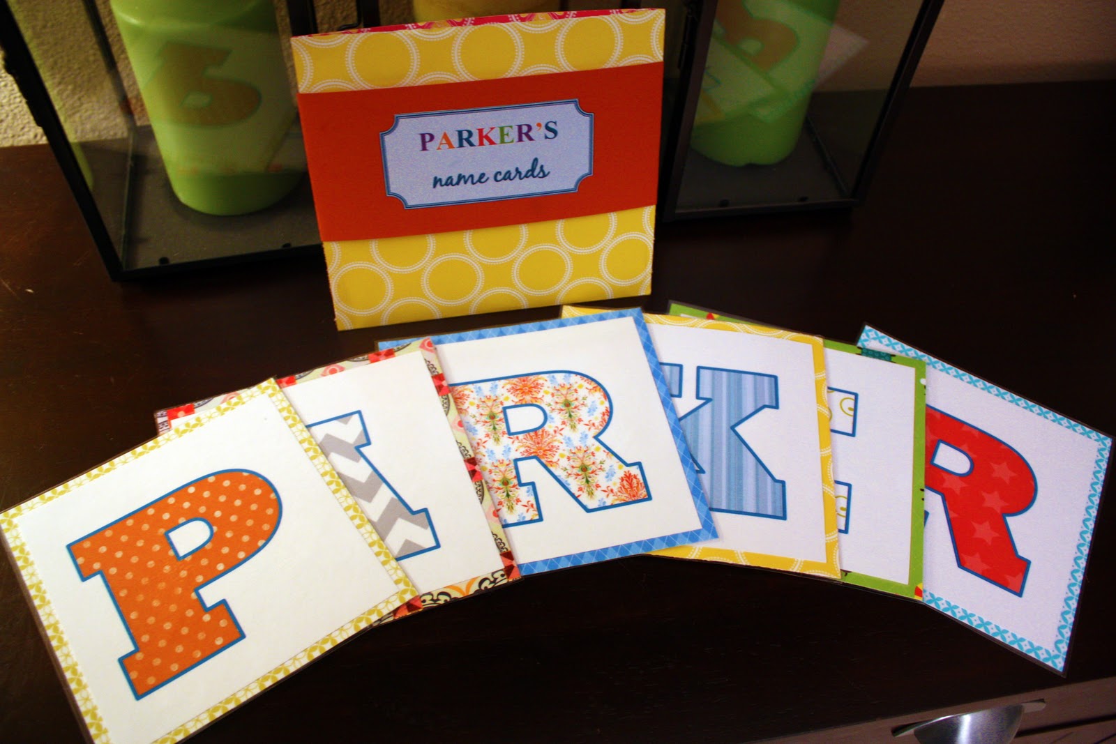 IHeart Organizing: Monogram Name Flashcards
