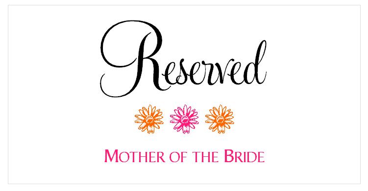 The DIY Bride: Reserved Seating Signs - Work In Progress