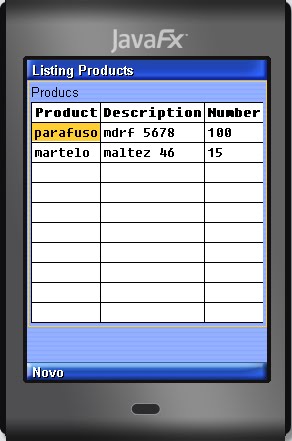 Java Móvel: Trabalhando com Tabela em Java ME