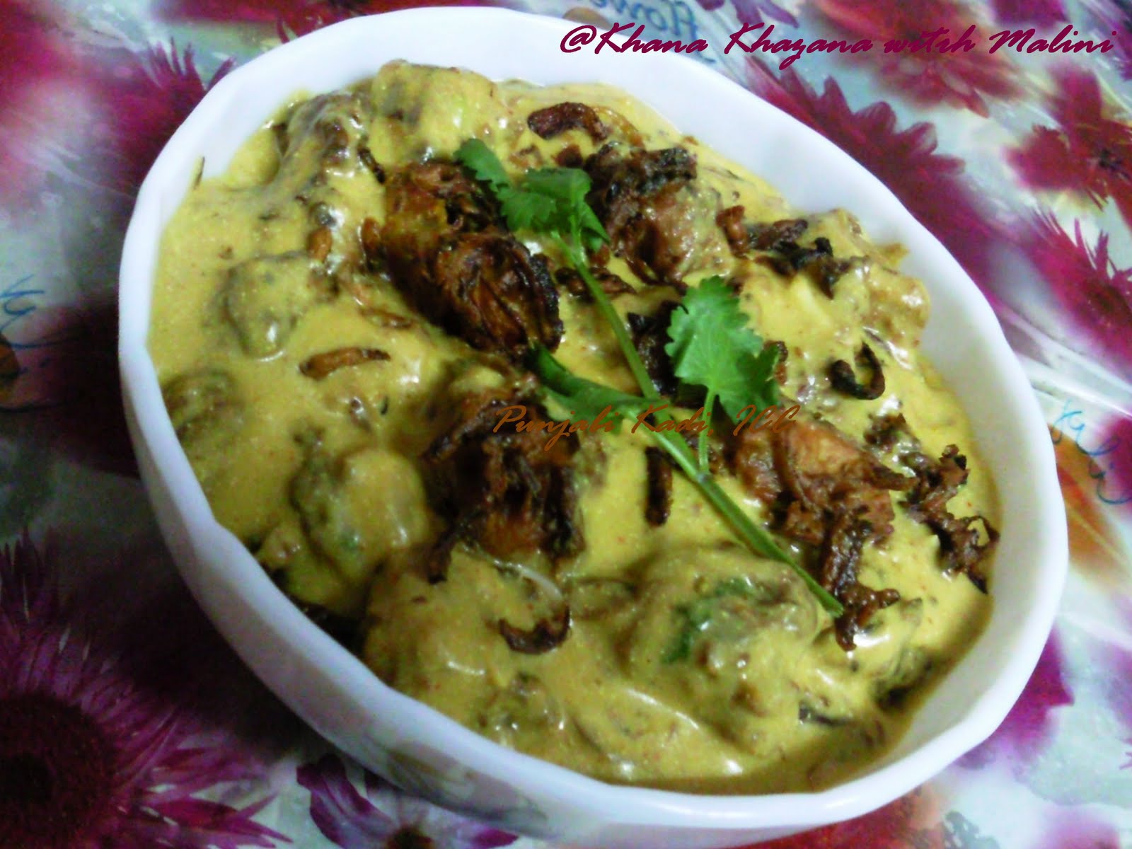 Nice Recipes Tips: Punjabi Kadi with Pakora (Dahi Besan Kadi)