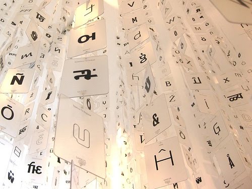 my mama's table: cascades of type: an exhibit by bruno maag