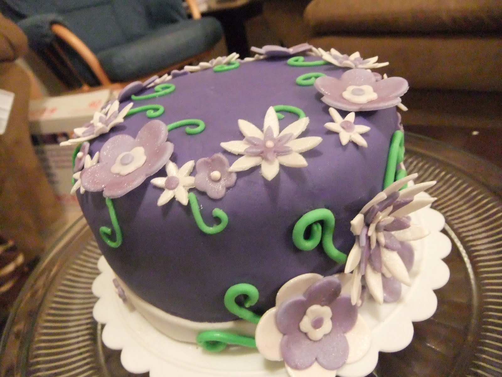 Cakefullness: Purple Flower Cake