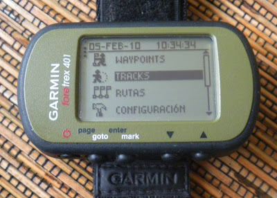 Página Menú Principal > Tracks > Lista guardada