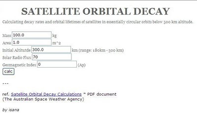 NADER's Satellite Blog: Satellite Orbital Decay Calculations