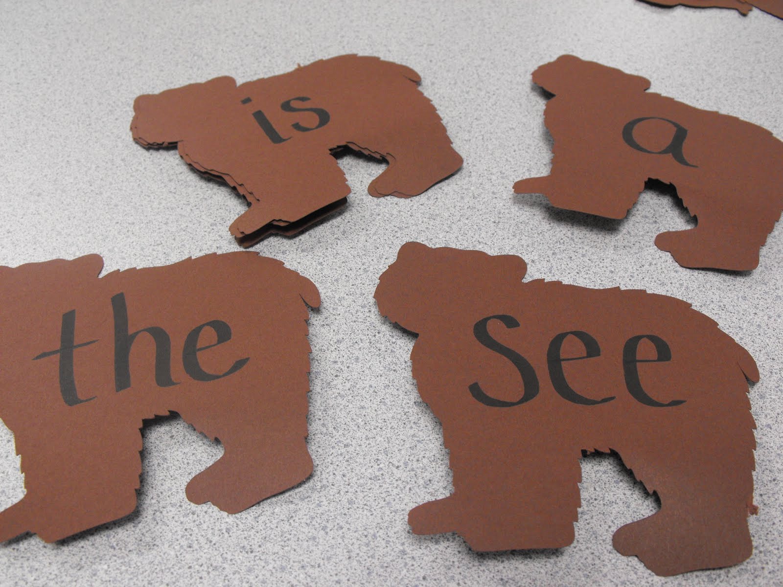 Scrap and Teach: Brown Bear Alphabet Game and Popcorn Words