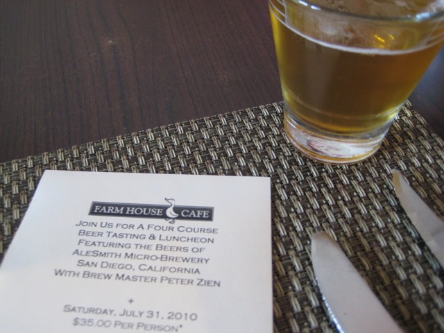 meandering eats: AleSmith Lunch at Farmhouse Cafe