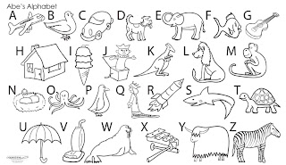 Angol feladatok, mondókák, színezők: Alphabet Song (ABC) - videó, színező